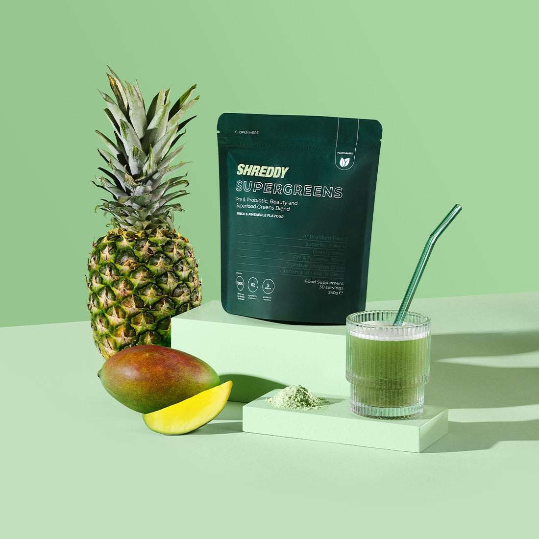 Mango & Pineapple SUPERGREENS - 240g – SHREDDY