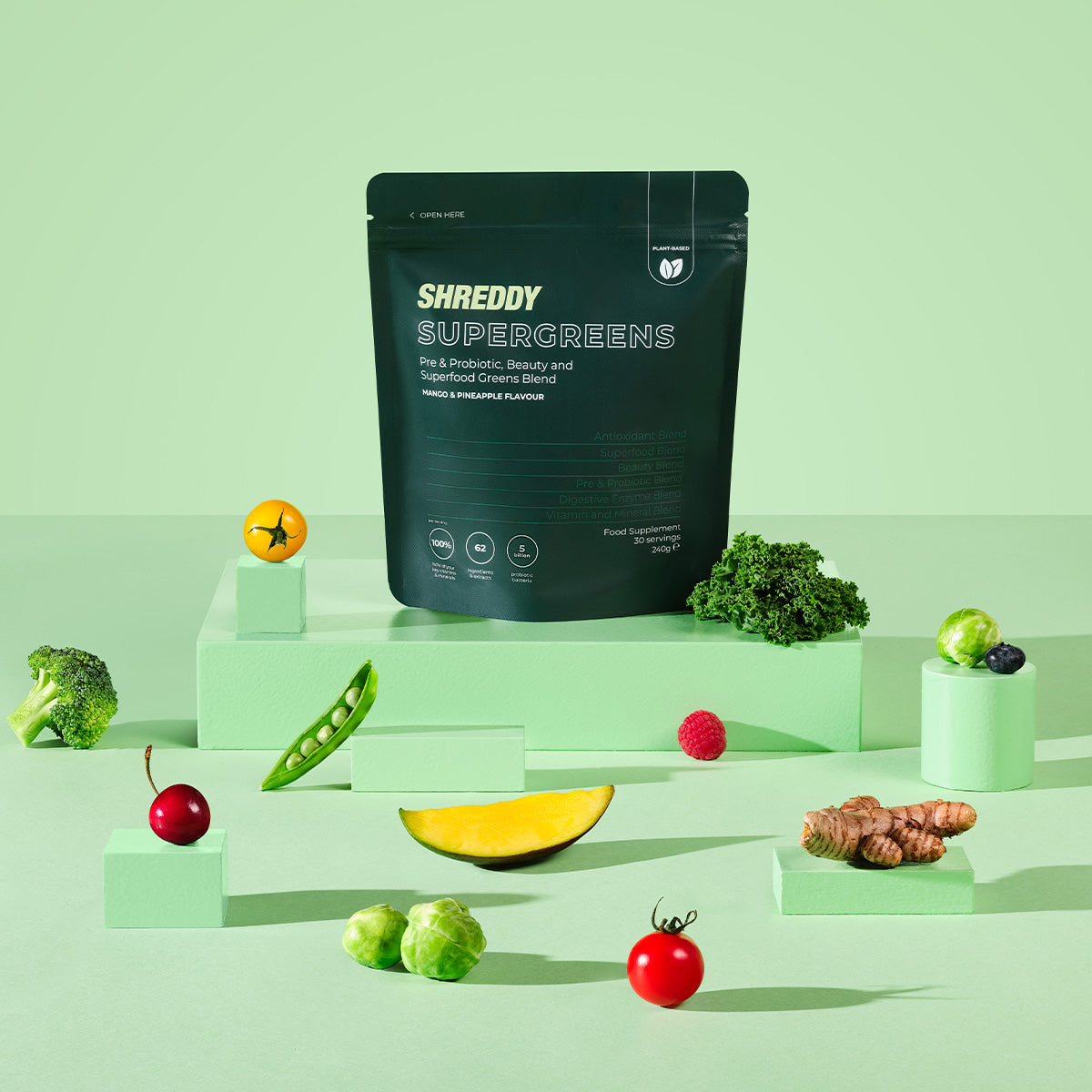 Mango & Pineapple SUPERGREENS – SHREDDY