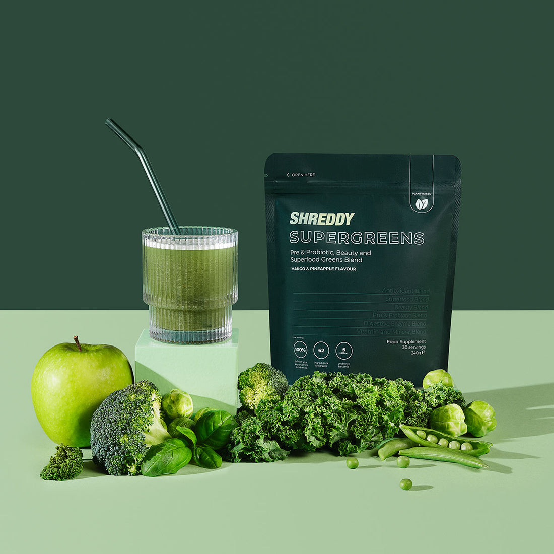 Mango & Pineapple SUPERGREENS - 240g – SHREDDY