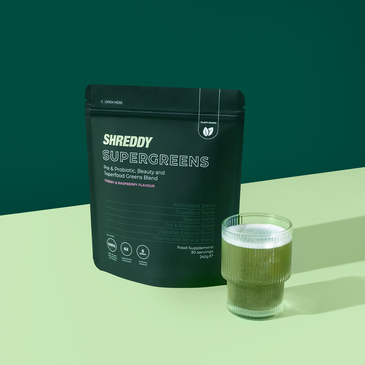 Cherry & Raspberry SUPERGREENS – SHREDDY